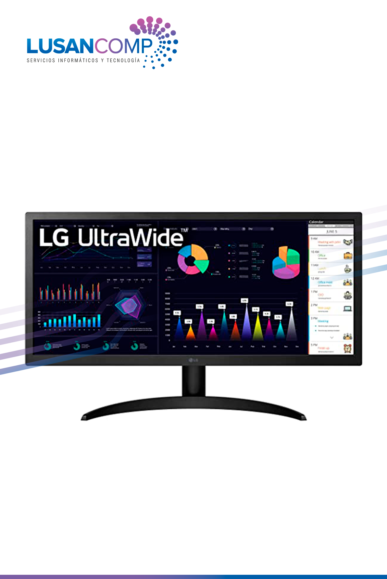 Monitor LG UltraWide 26WQ500-B 26" - Lusancomp Cia. Ltda.